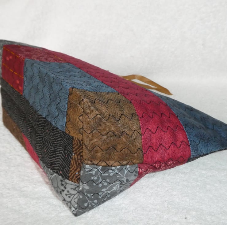 Patchwork Project Bag. Lined Purse. Zipped Hold... - Folksy