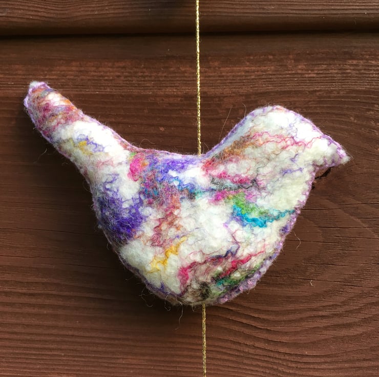Felt hanging birds, string of birds, bird garland - Folksy