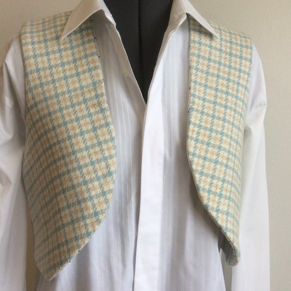 Reversible Sleeveless Jacket, waistcoat, check... - Folksy