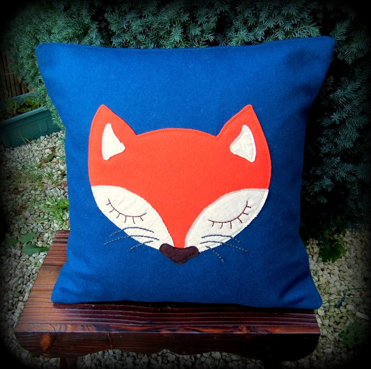 Snoozy Fox. A 37cm x 37cm (14.5''x 14.5")... - Folksy