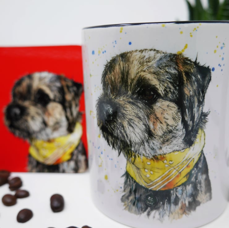 Border Terrier, Border Terrier Mug, Border Terr... - Folksy