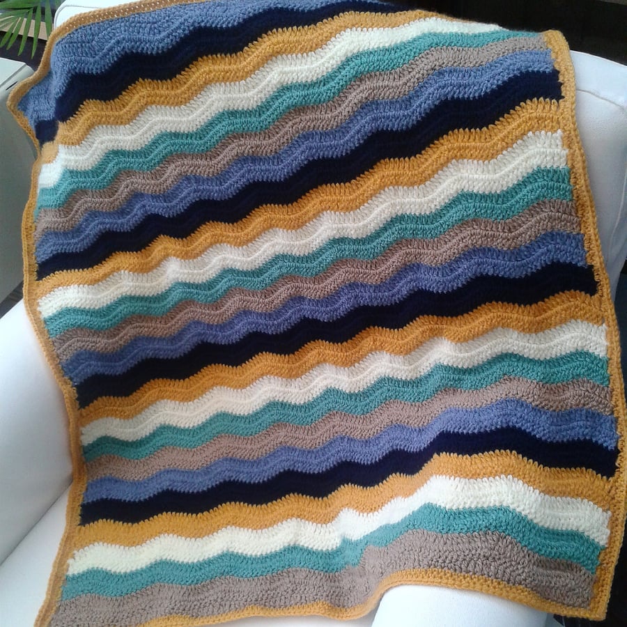 Baby ripple blanket , gift, nursery, home decor... - Folksy