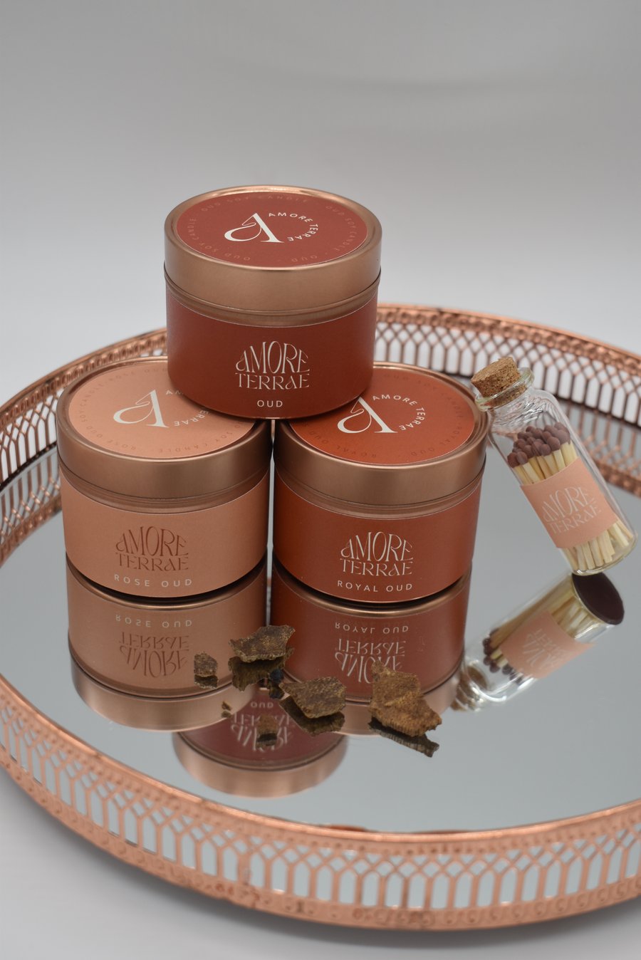 Mini Trio Tin Candle Gift Set: Oud Edition - Folksy