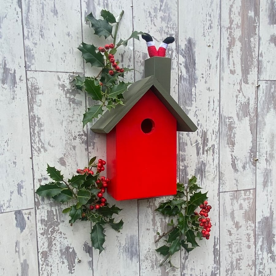 Decorative Christmas Bird House - Folksy