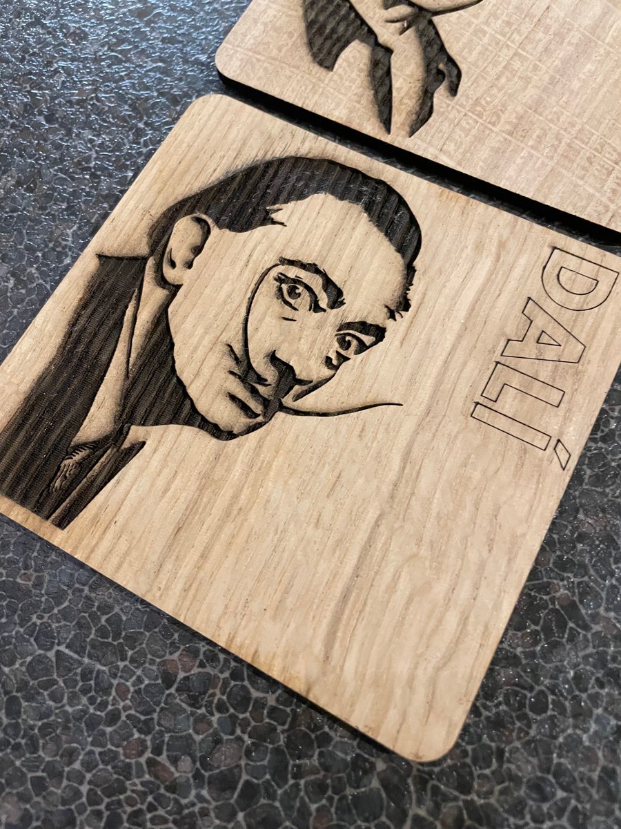 Dali and Picasso Coasters (4) - Folksy