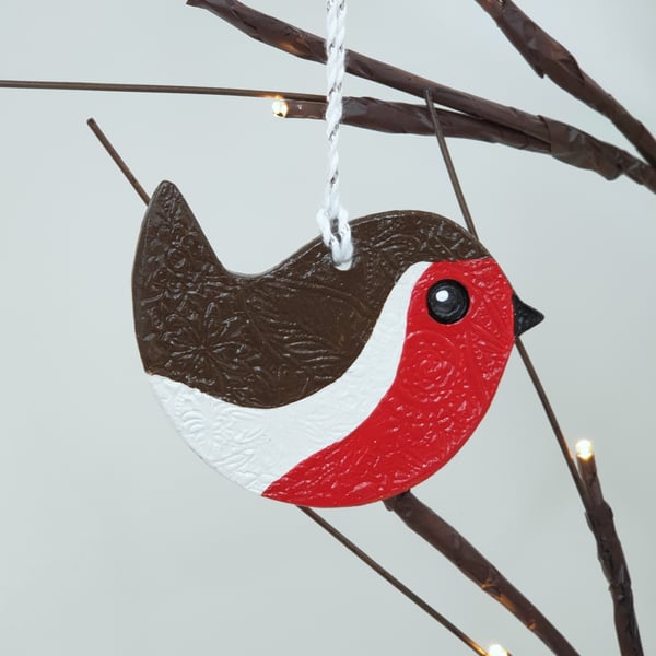 Robin decoration, Christmas tree decoration mad... - Folksy