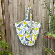 Scion birds and reclaimed tablecloth beach bag ... - Folksy