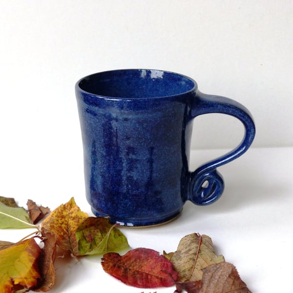 Beautiful Blue Mug Pottery - Folksy