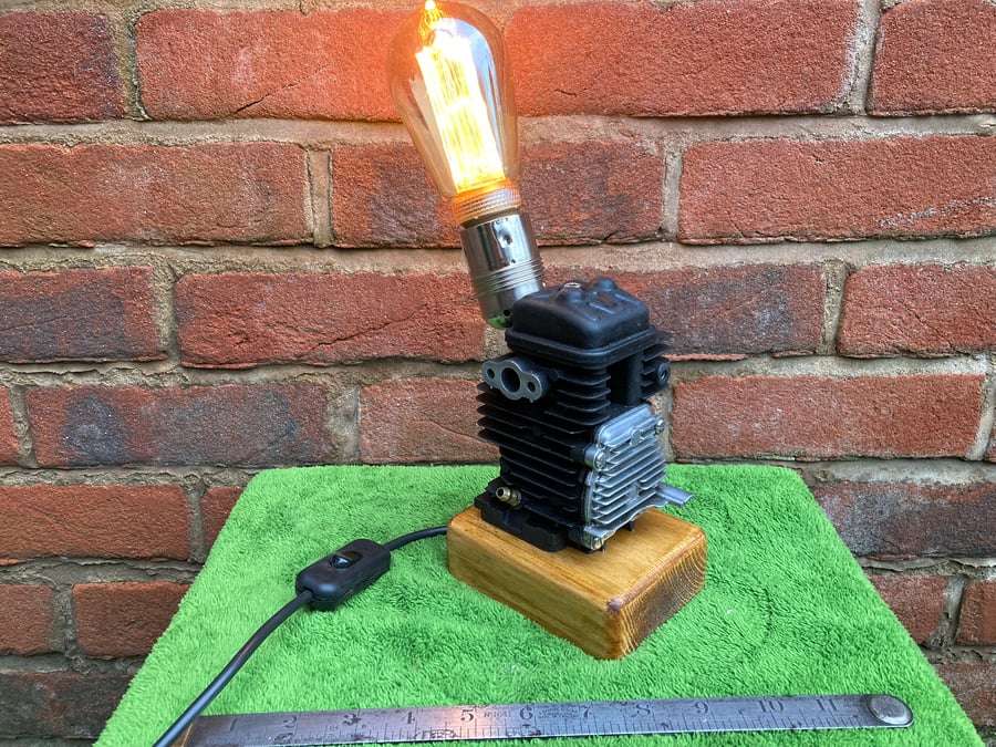 Industrial Style Engine Table Lamp, Matt Black ... - Folksy