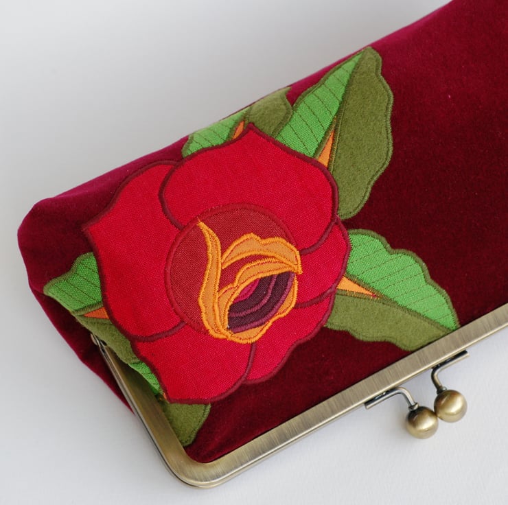 Velvet Rose Purse - Folksy