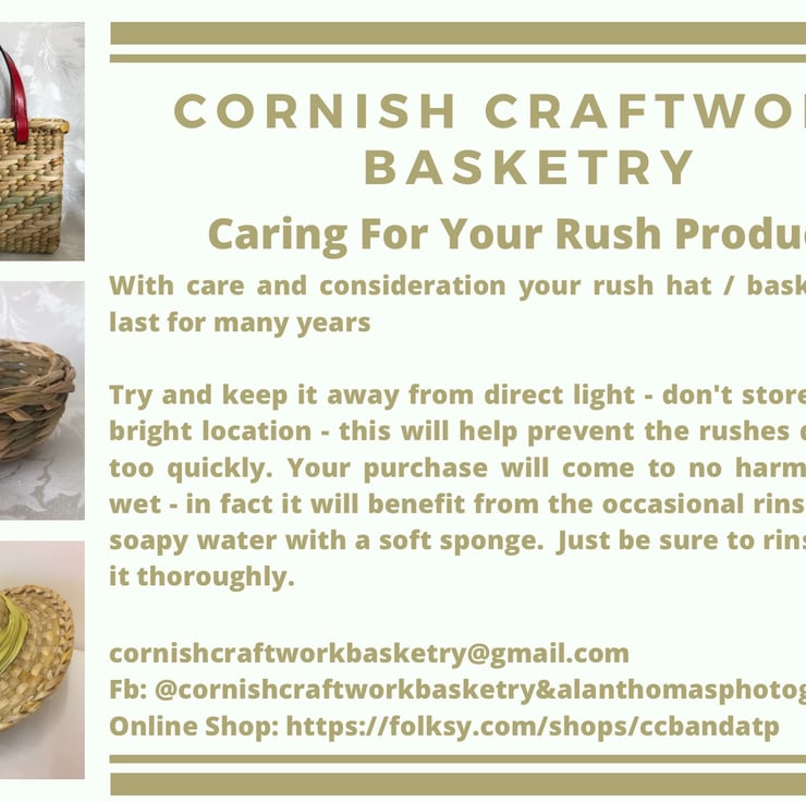 Rush Rectangular Storage Basket - Handmade in C... - Folksy