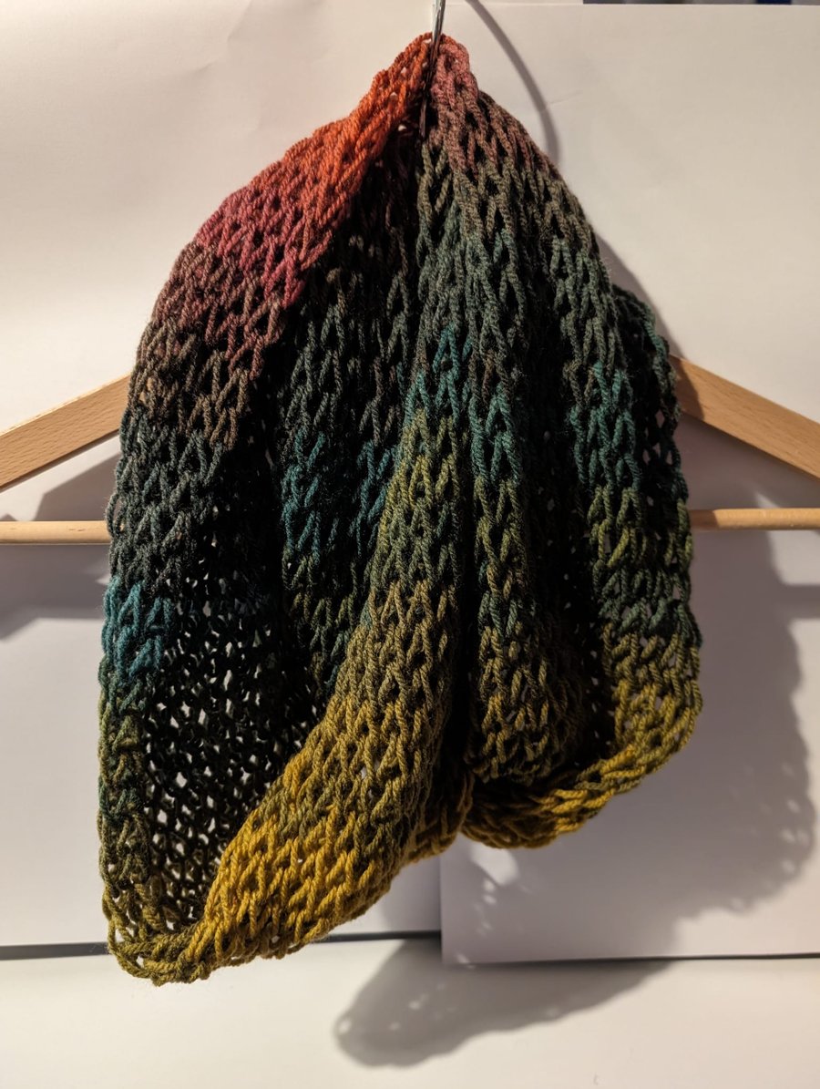 Drop stitch infinity scarf - Folksy