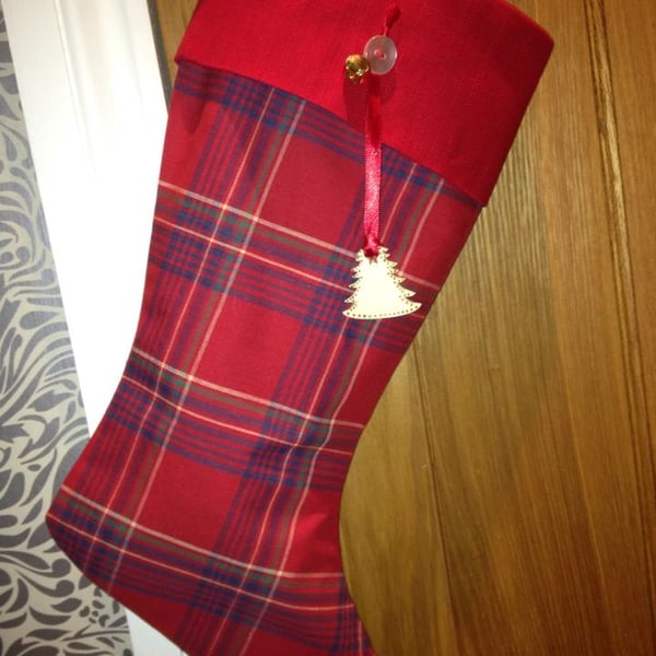 Tartan Christmas Stocking - Folksy