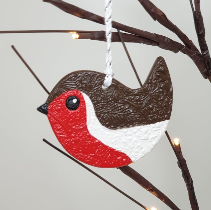 Robin decoration, Christmas tree decoration mad... - Folksy