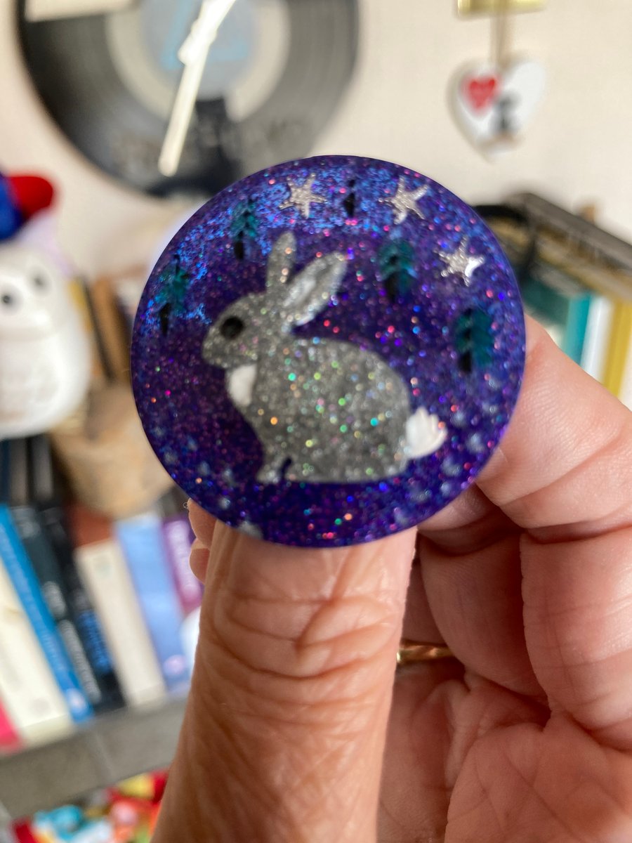 Rabbit Brooch - Folksy