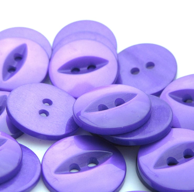 12 x Purple Buttons - Folksy