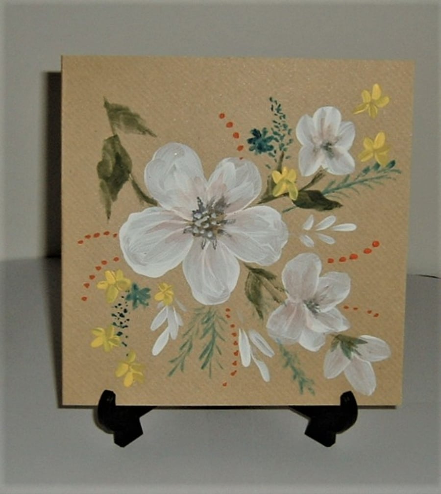 hand painted original art greetings card ( ref ... - Folksy