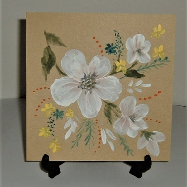 hand painted original art greetings card ( ref ... - Folksy