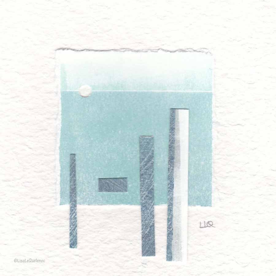 Coastal inspired original abstract minimalist p... - Folksy