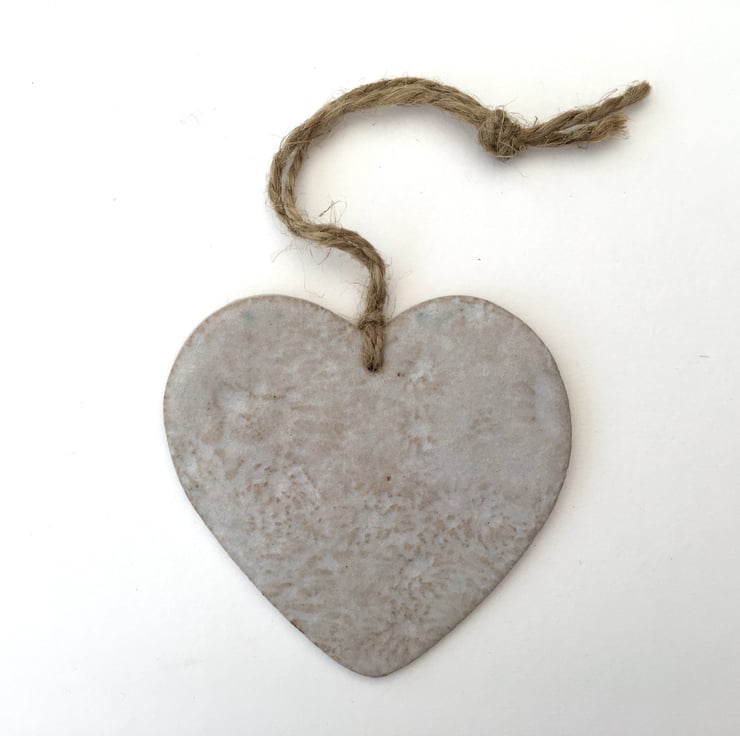 Hand made Loveheart hanger, ceramic lovehearts,... - Folksy