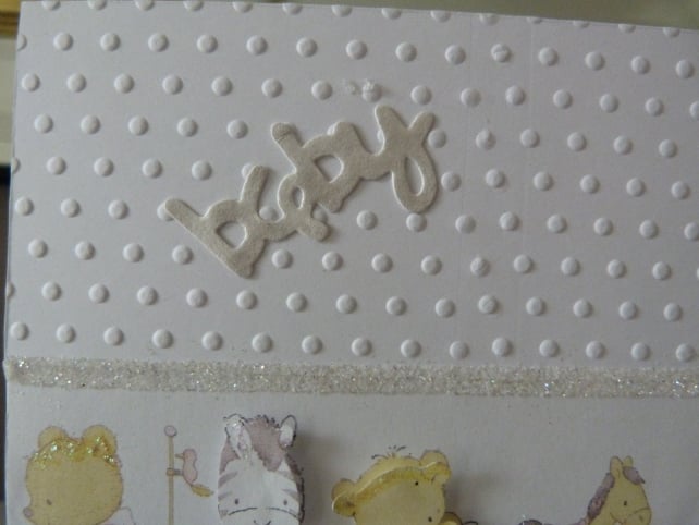 White New Baby Teddy Card - Folksy