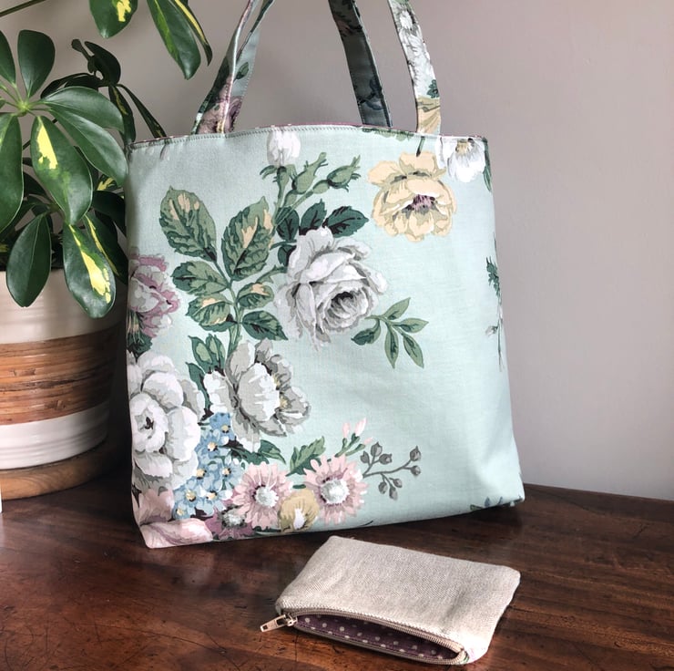 Vintage Sanderson tote bag and matching purse -... - Folksy