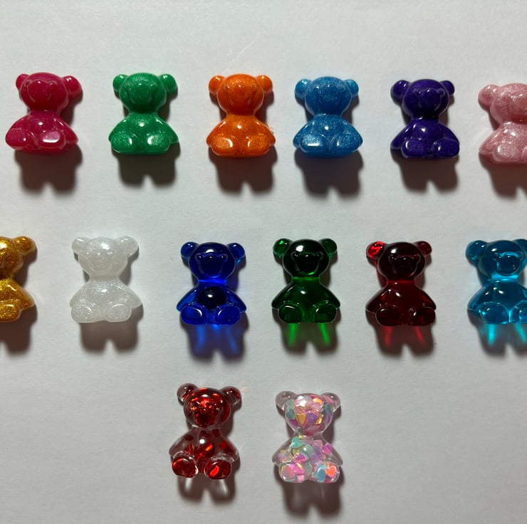 Set of 2 Resin Handmade Teddy Bear Magnets perf... - Folksy