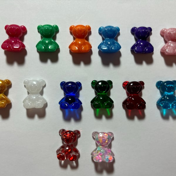 Set of 2 Resin Handmade Teddy Bear Magnets perf... - Folksy