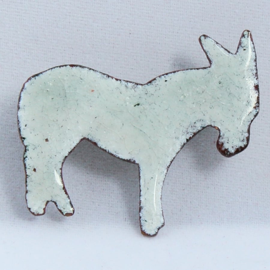 pale grey donkey brooch - Folksy
