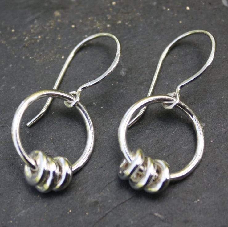 Silver Abacus earrings - Folksy