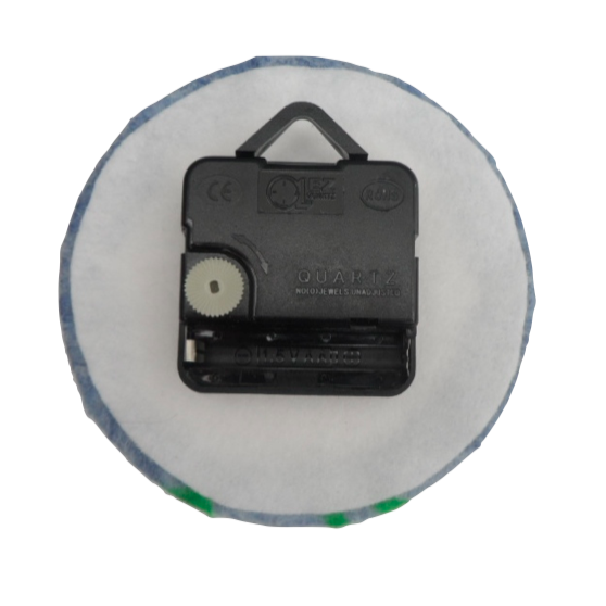 Small clock with felted face in floral design - Folksy