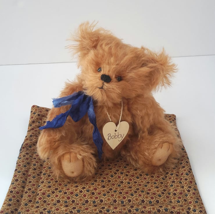 SOLD Bobby Bear,One of a Kind Mohair Bear, Coll... - Folksy