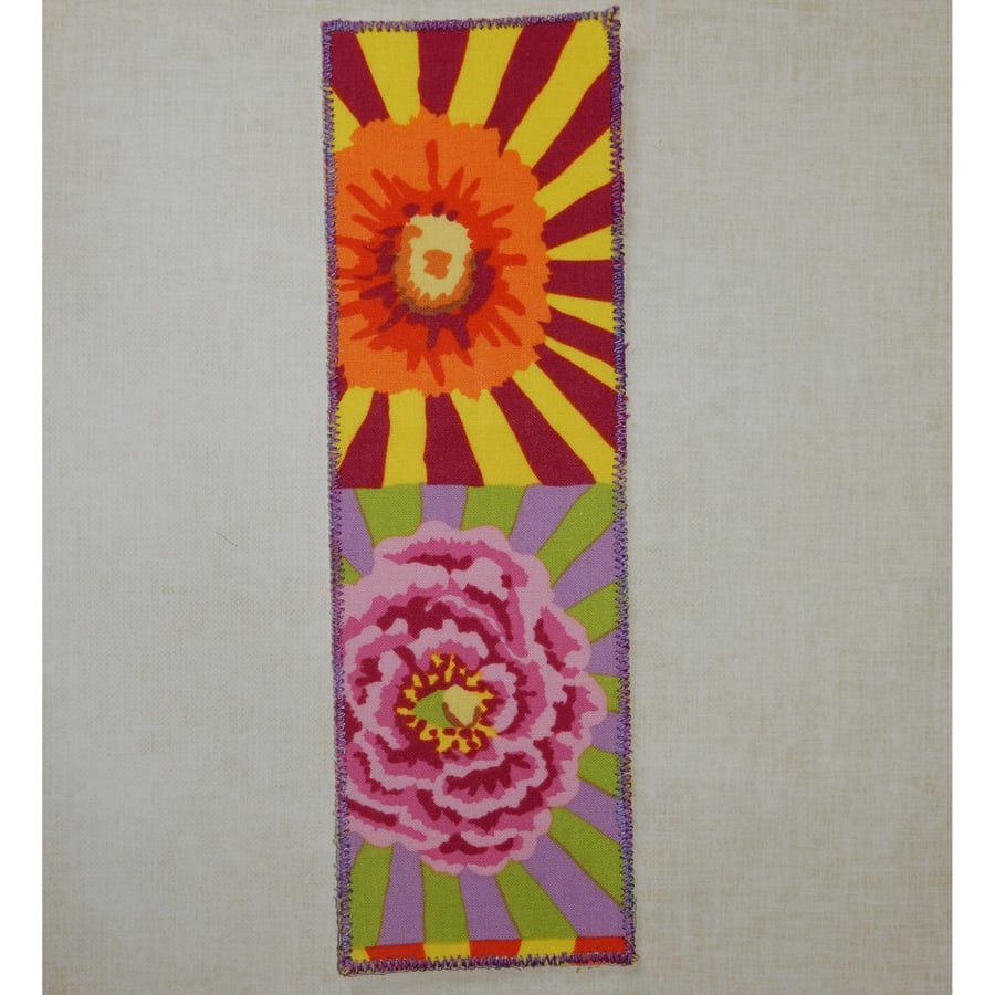 Bookmark bright floral - Folksy