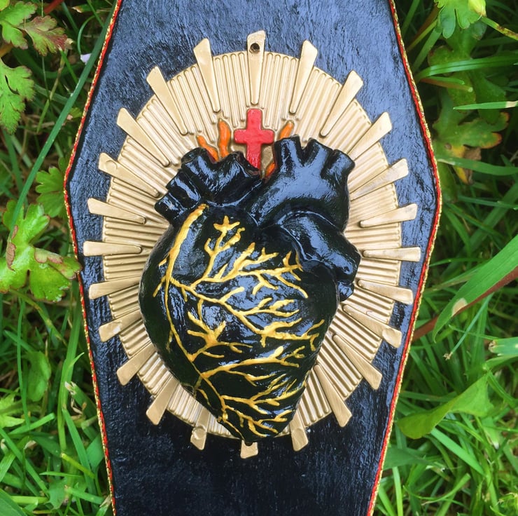 Kitsch Gothic Black Demonic Sacred Human Heart ... - Folksy