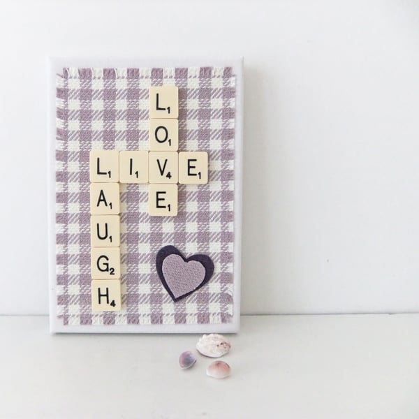 Scrabble Art - LIVE LAUGH LOVE - home decor - ... - Folksy