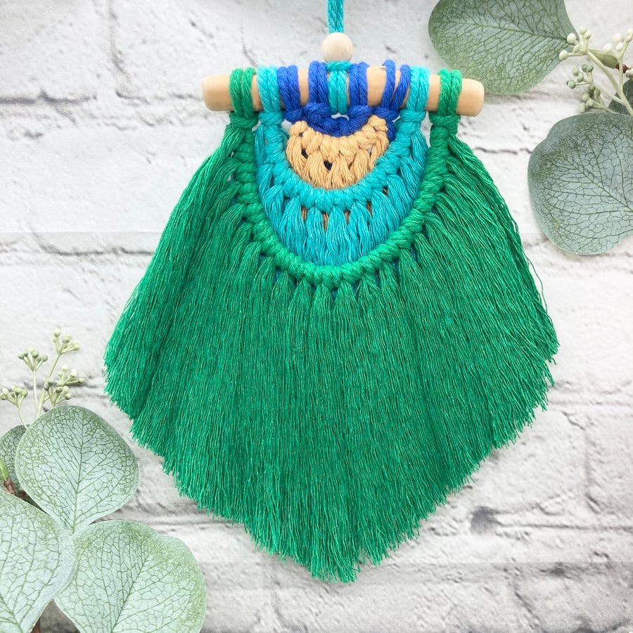 Macrame Wall Hanging - Home decoration - Peacoc... - Folksy