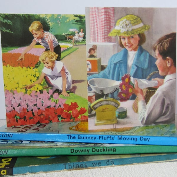 4 Vintage Ladybird Book Note Cards - Folksy