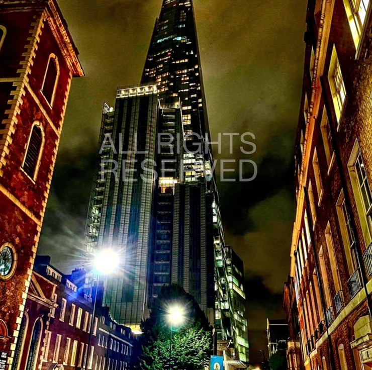 Framed photo of the Shard at Night, London Stre... - Folksy