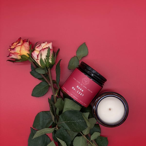 Vegan Scented Candle - Rosa No.1327 - Folksy