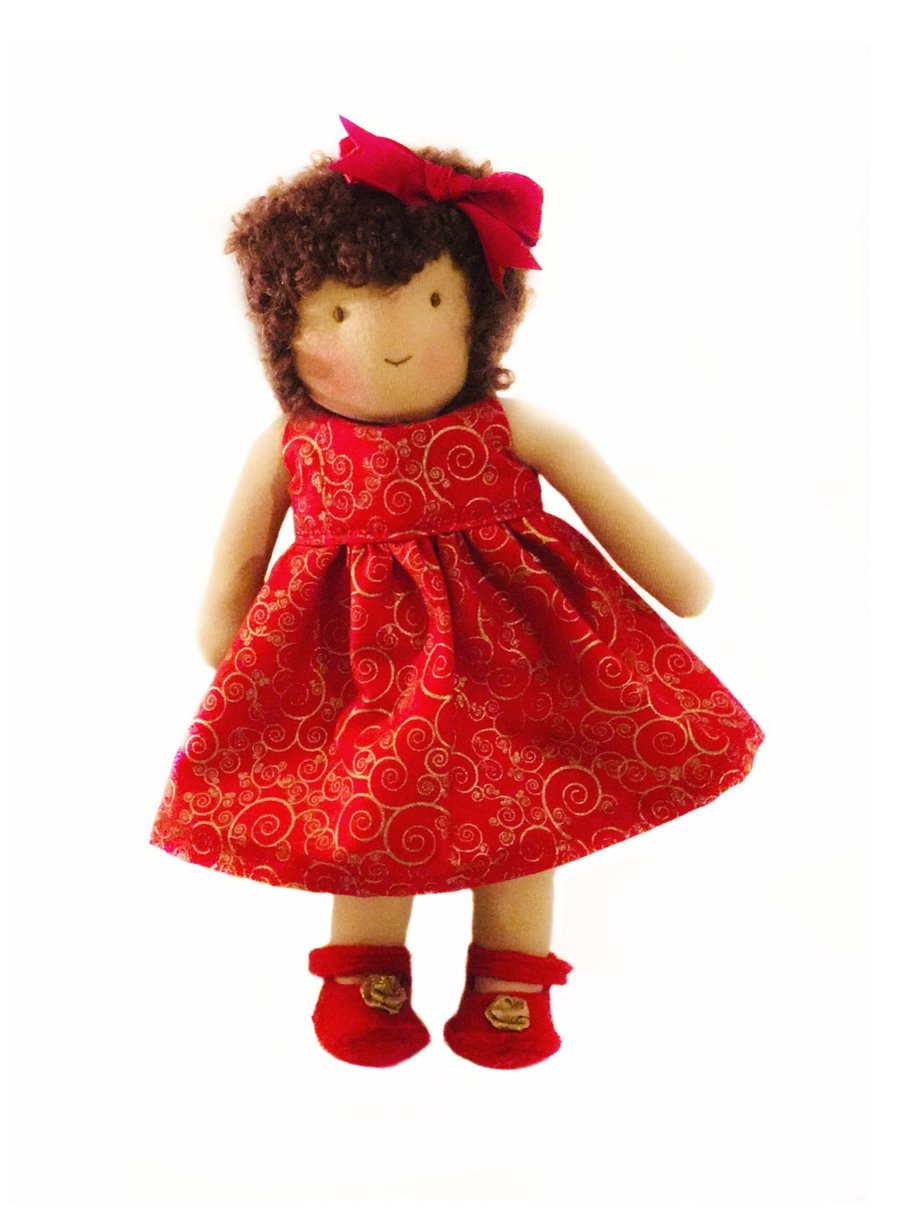 Ruby Rag Doll - Folksy