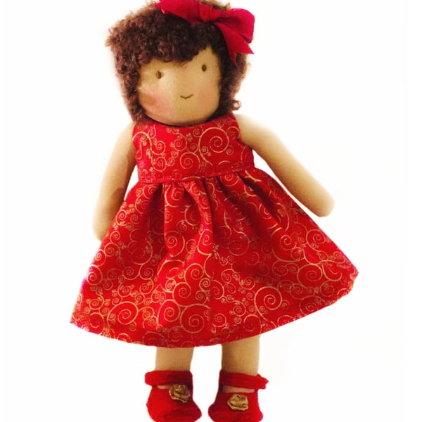 Ruby Rag Doll - Folksy