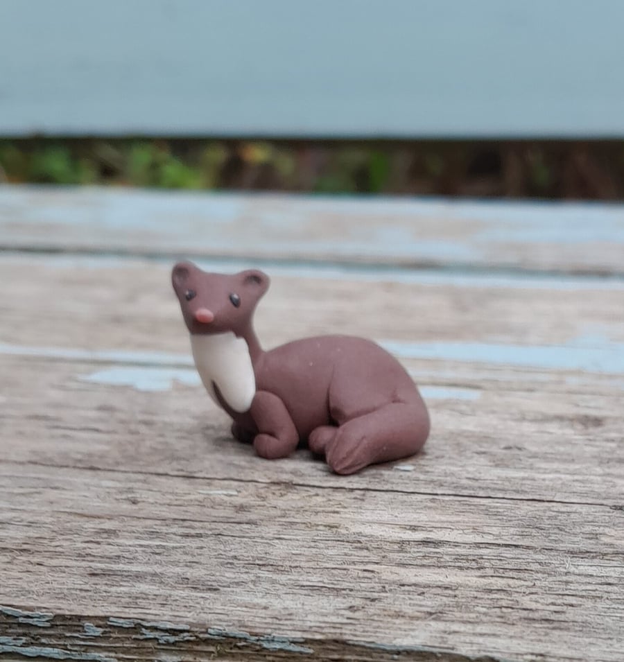 Beech Marten figure, cute marten figurine, mini... - Folksy
