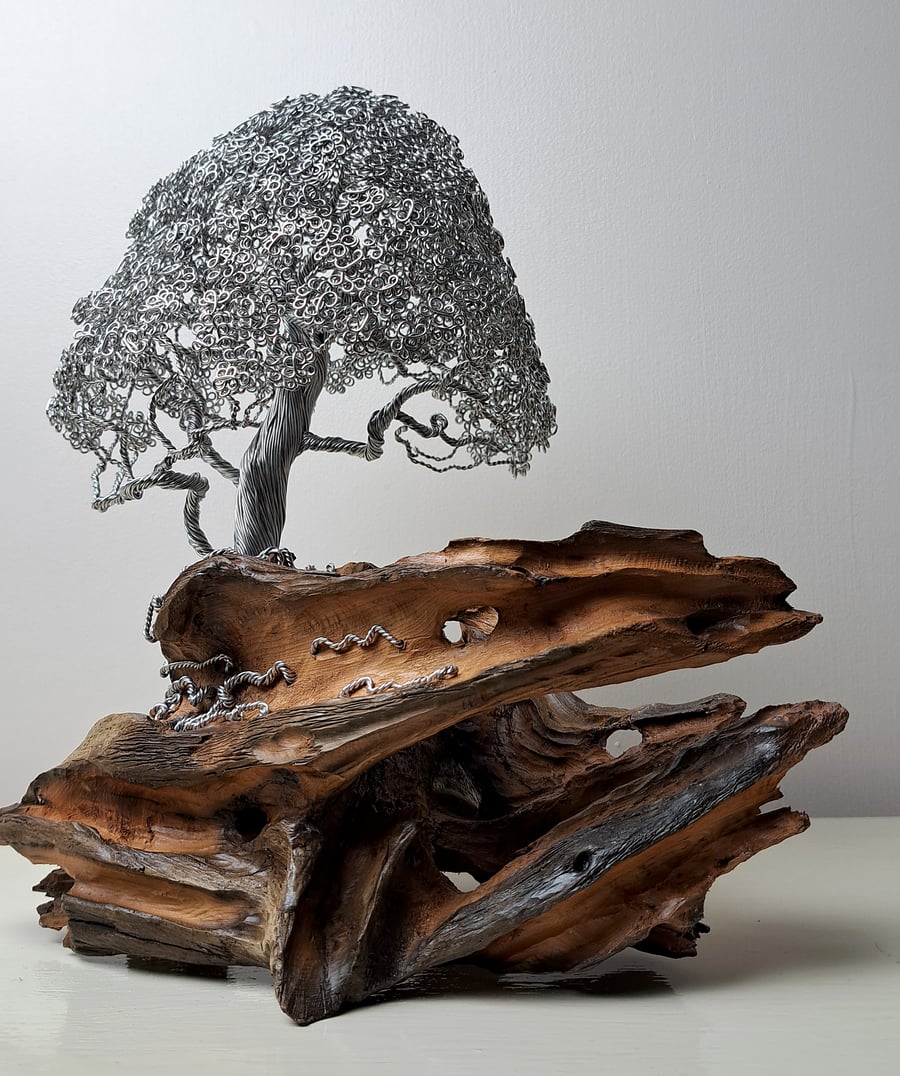 Beautiful Tree of Life on a hand carved wooden ... - Folksy