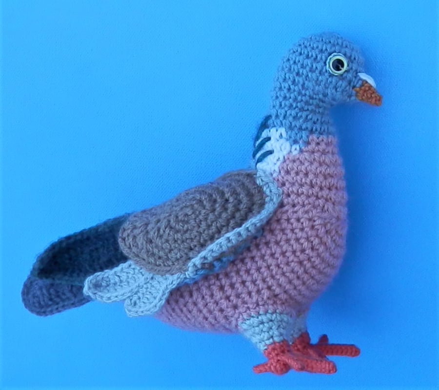 Made -to-Order Crochet Small Wood Pigeon - Folksy