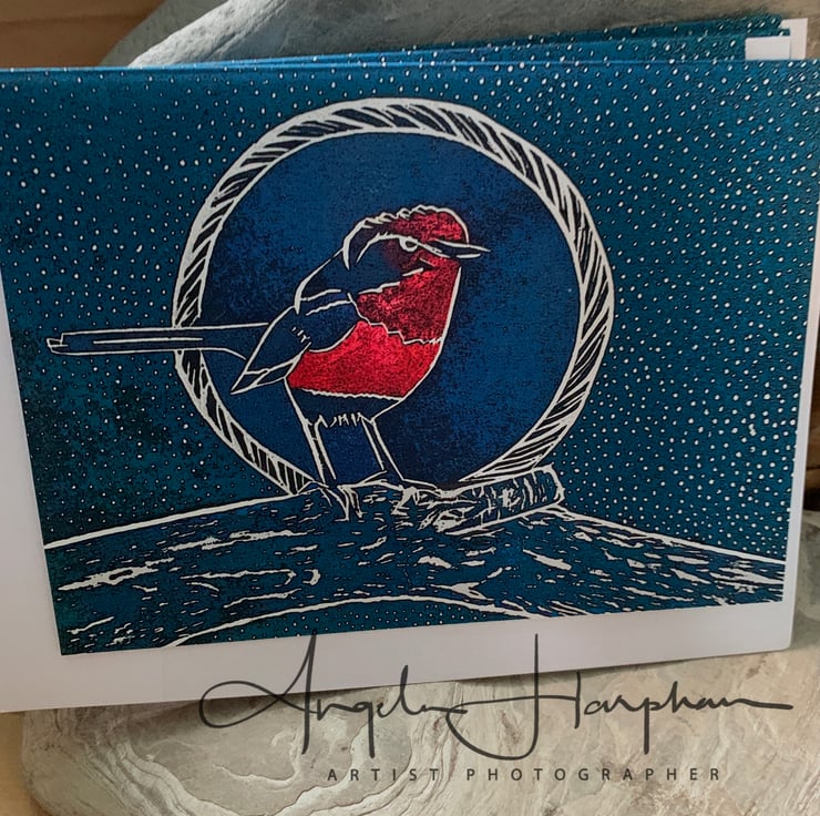 Robin Christmas Card - Winter Festival - Blank ... - Folksy