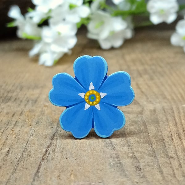 Forget Me Not Pin, Handmade Bereavement Gift, M... - Folksy