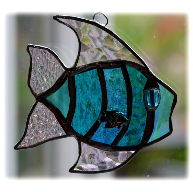 Tropical Fish Suncatcher Stained Glass Handmade... - Folksy