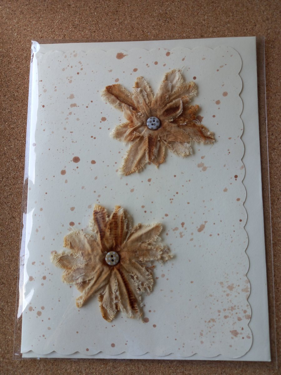 Floral Rust Print Card - Folksy