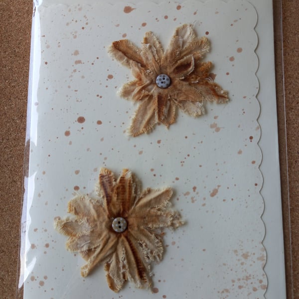 Floral Rust Print Card - Folksy