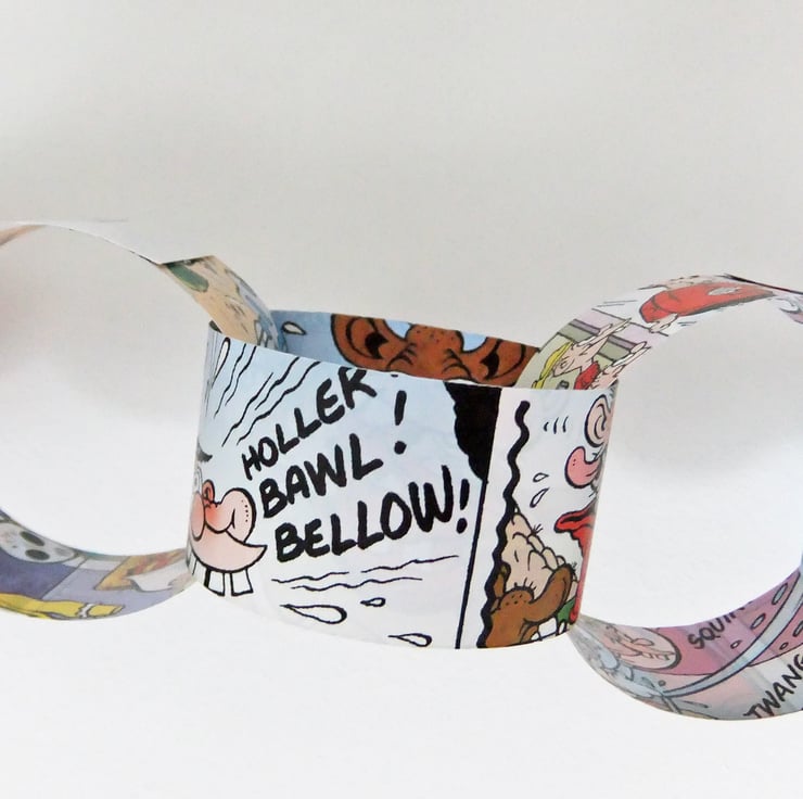 Paper Chain - DIY- upcycled paper chain from B... - Folksy